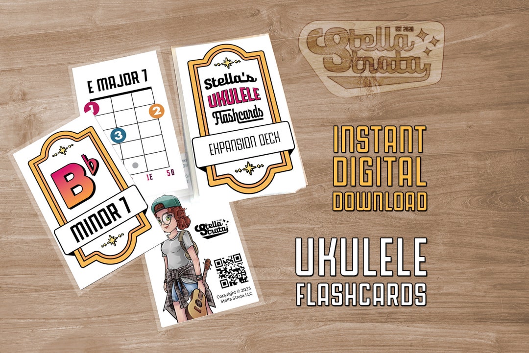 Ukulele Flash Cards Expansion Deck printable - Etsy