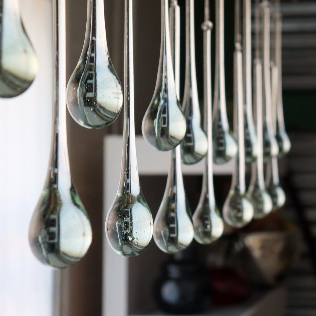 Tear Drop | Decorative Glass Set of 4 | 10 " - Etsy