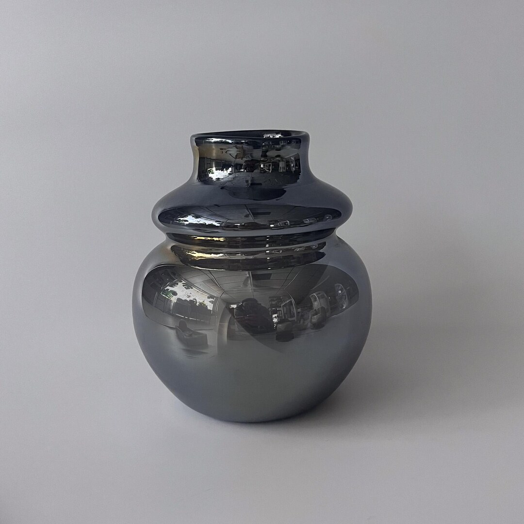 Metallic Wave Vase | Handblown Glass - Etsy