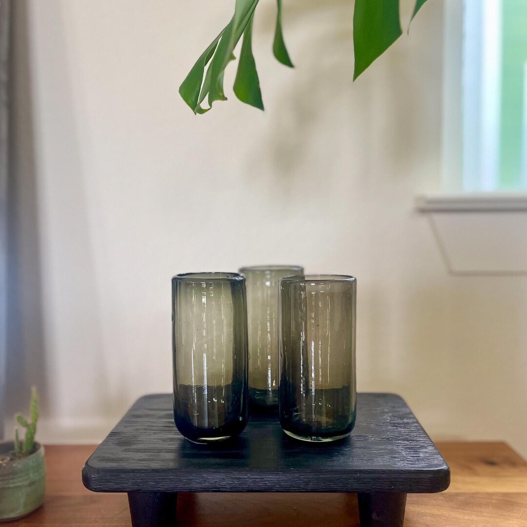 Black Highball | Handblown Glass - Etsy