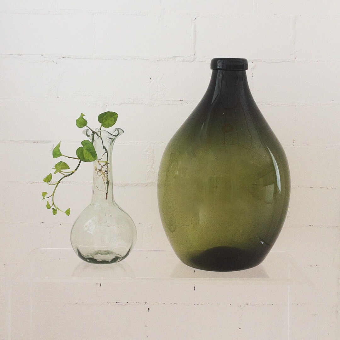Goliath Vase Recycled Glass Vase Green - Etsy