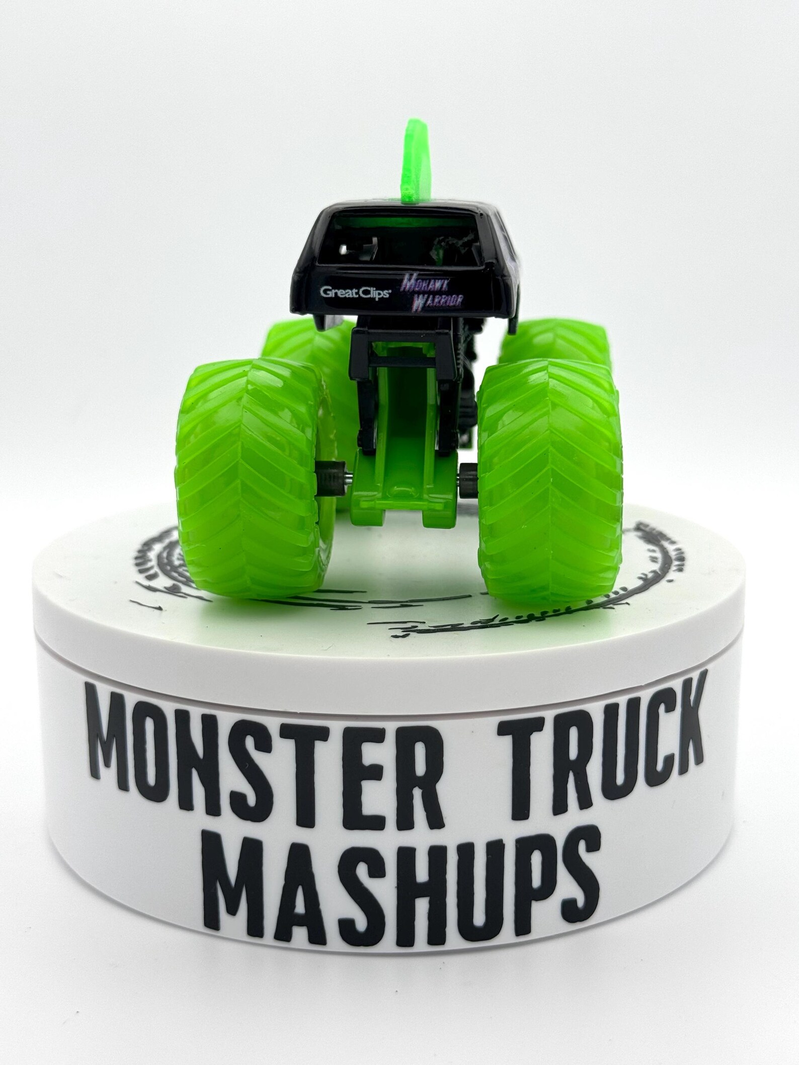Custom Neon Green Mohawk Warrior Monster Jam Monster Truck, 1:64 Scale ...