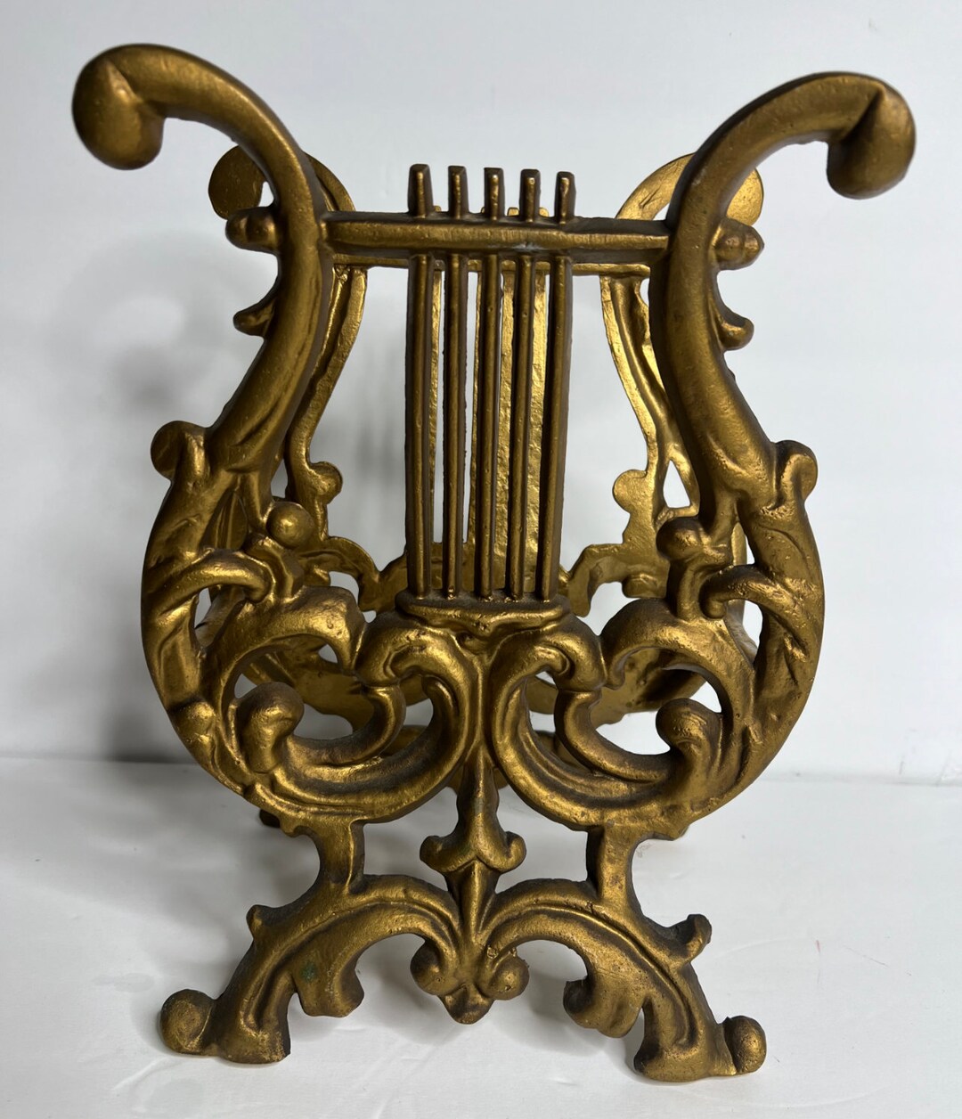 Vintage Lyre Magazine Holder - Etsy