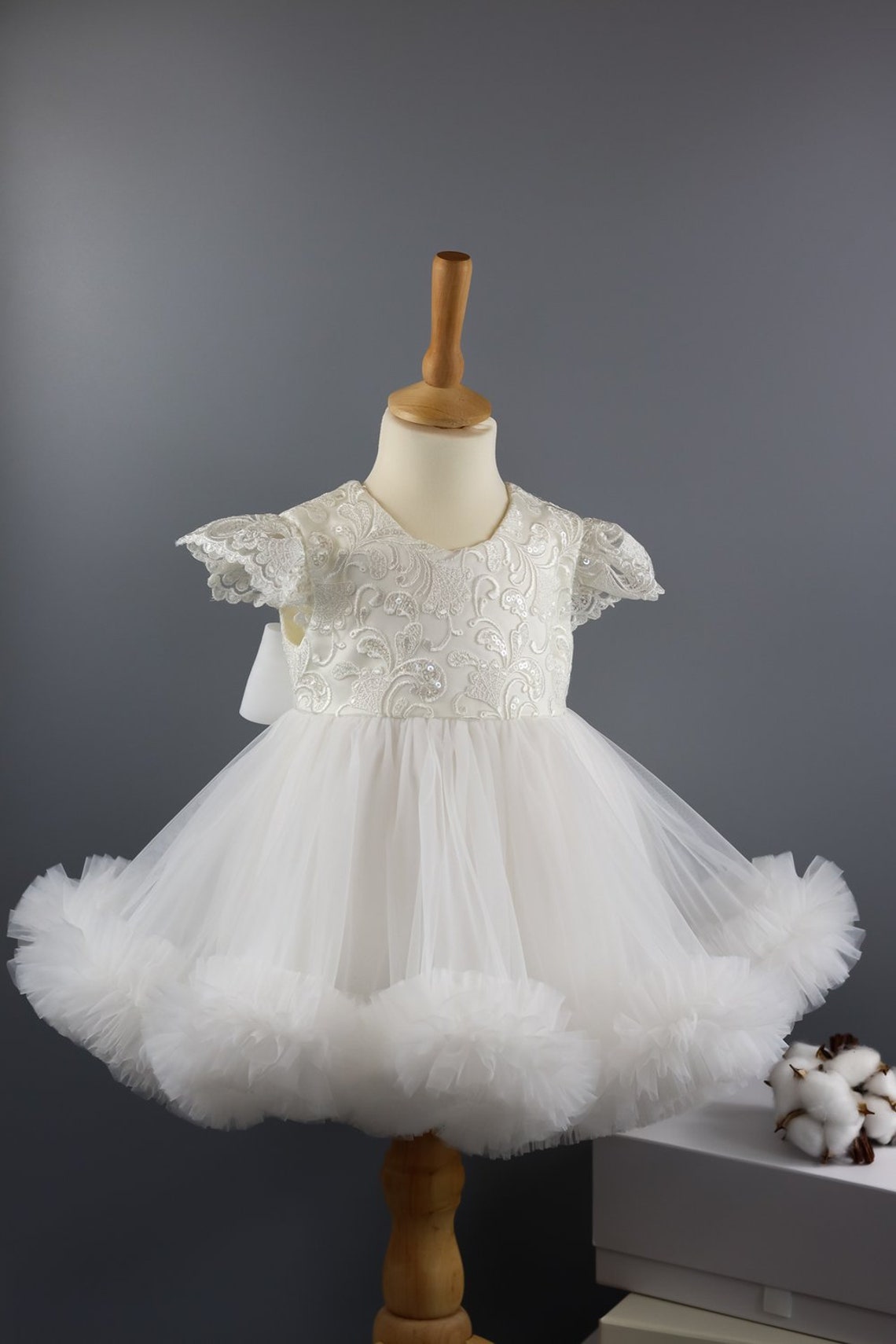 TULLE RUFFLED DRESS - Etsy