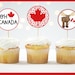 Canada Day Cupcake Topper, Canada Day Party Printable, Printable Party ...