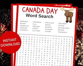 Canada Day A-Z Word Race Printable Game, Canada Day Activity for Kids ...
