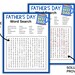 Fathers Day Word Search Printable Game, Fathers Day Activity for Kids ...