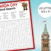 Canada Day Word Search Printable Game, Canada Day Activity for Kids and ...
