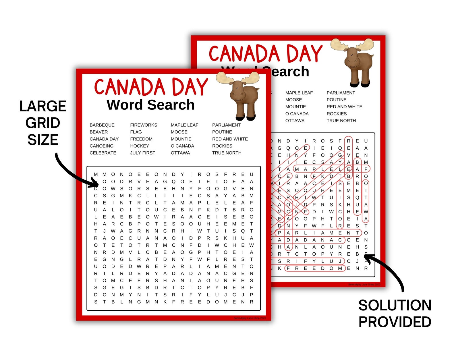 Canada Day Word Search Printable Game, Canada Day Activity for Kids and ...