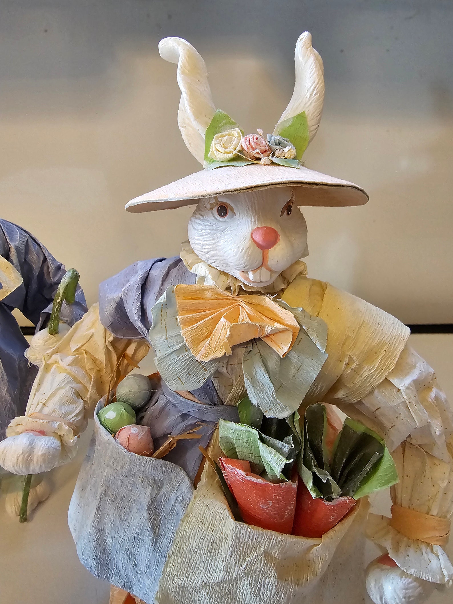 10 Paper Mache Easter Bunny Rabbits Set of 2 Mr. & Mrs. Easter Bunny ...