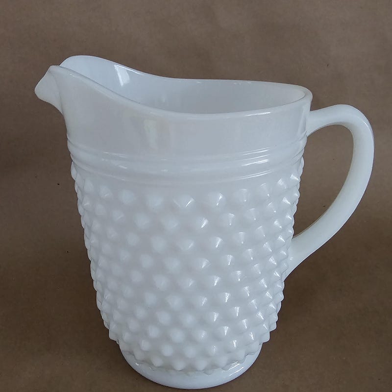 Milk Glass Pitcher - Etsy