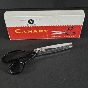 Vintage 1960's Red Canary 8" Pinking Shears - Etsy