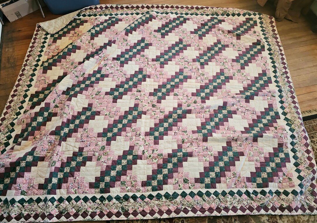 1990's Britannica Home Collection Hand Sewn Quilt - Etsy