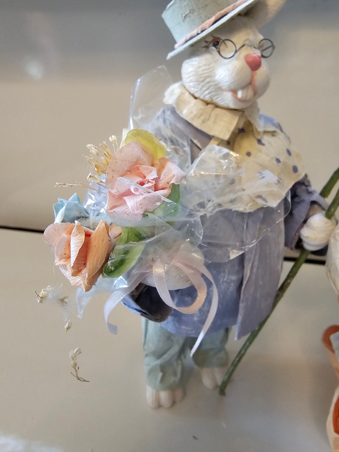 10 Paper Mache Easter Bunny Rabbits Set of 2 Mr. & Mrs. Easter Bunny ...