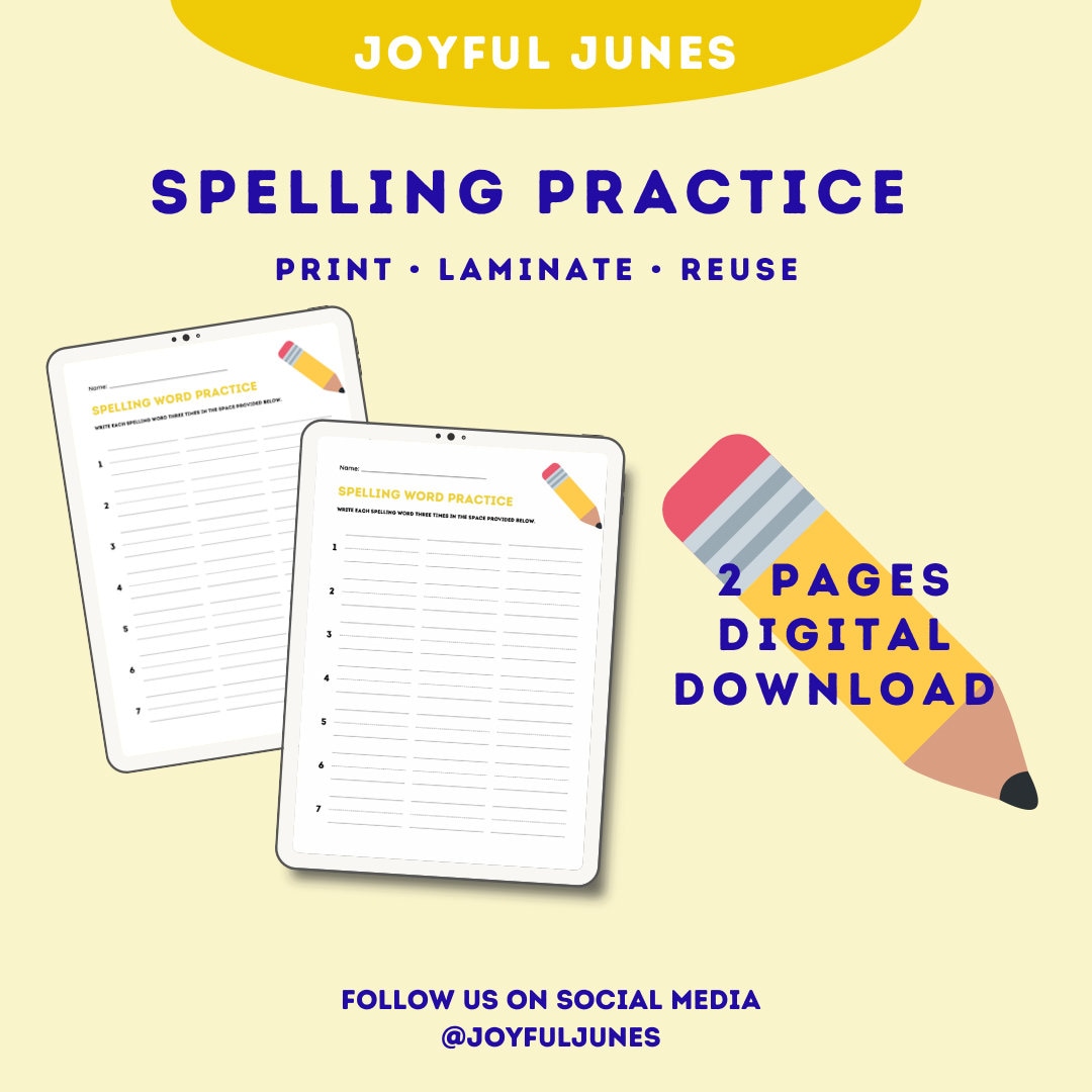 Spelling Words Printable Worksheet Kindergarten First Grade Etsy spelling-words-printable-worksheet-kindergarten-first-grade-etsy