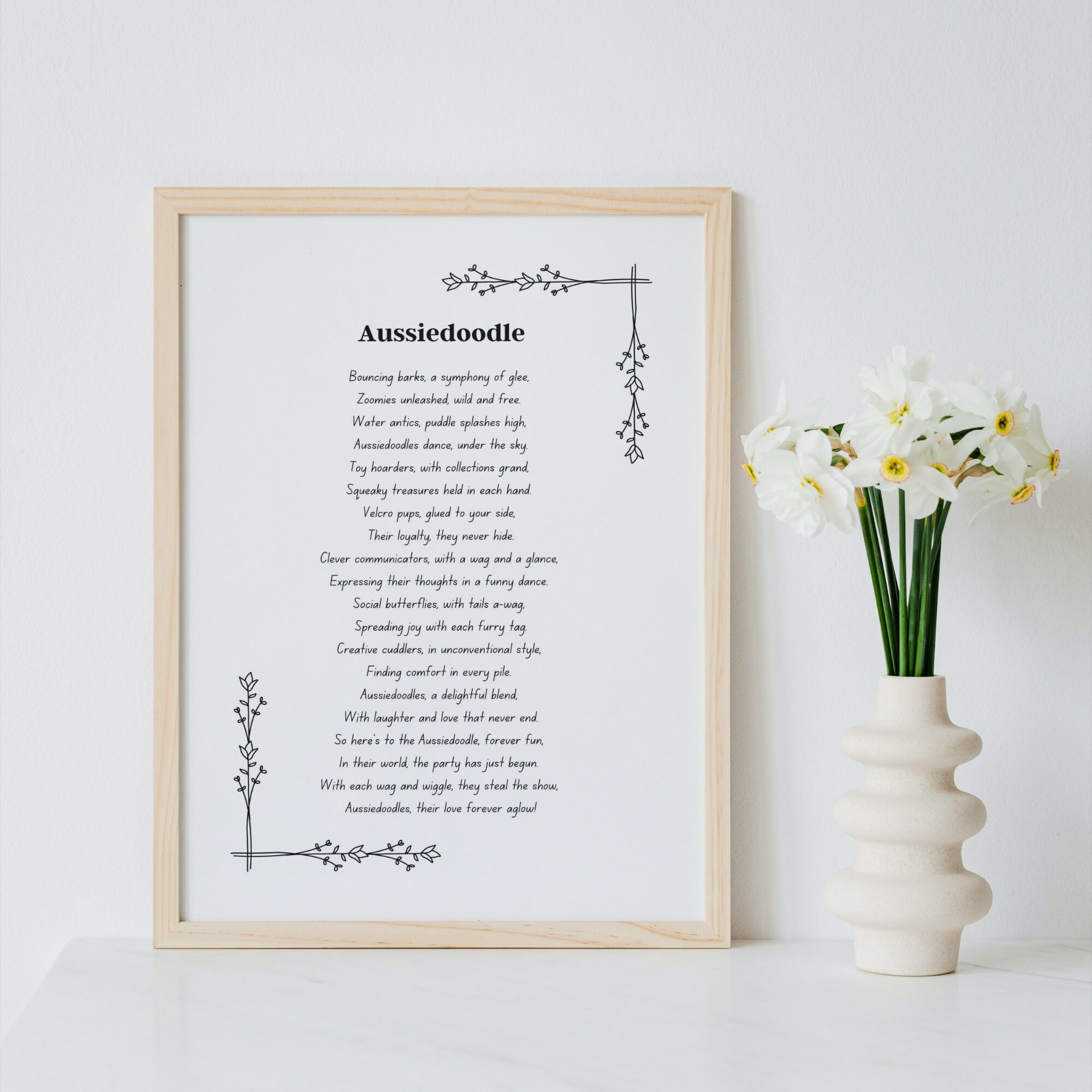 Aussiedoodle, Aussiedoodle Funny Poem Print, Aussie Doodle, Mini ...