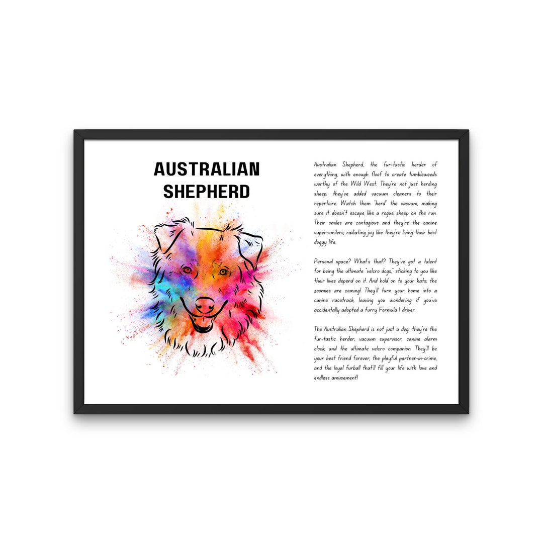 Aussie Dog, Australian Shepherd Funny Definition Print, Aussie Mom ...