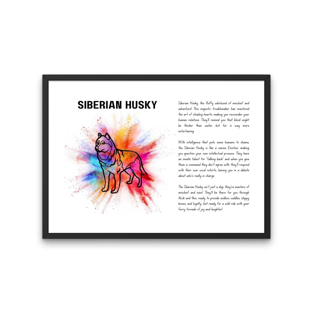Husky, Siberian Husky Funny Definition Print, Siberian Husky, Huskies ...