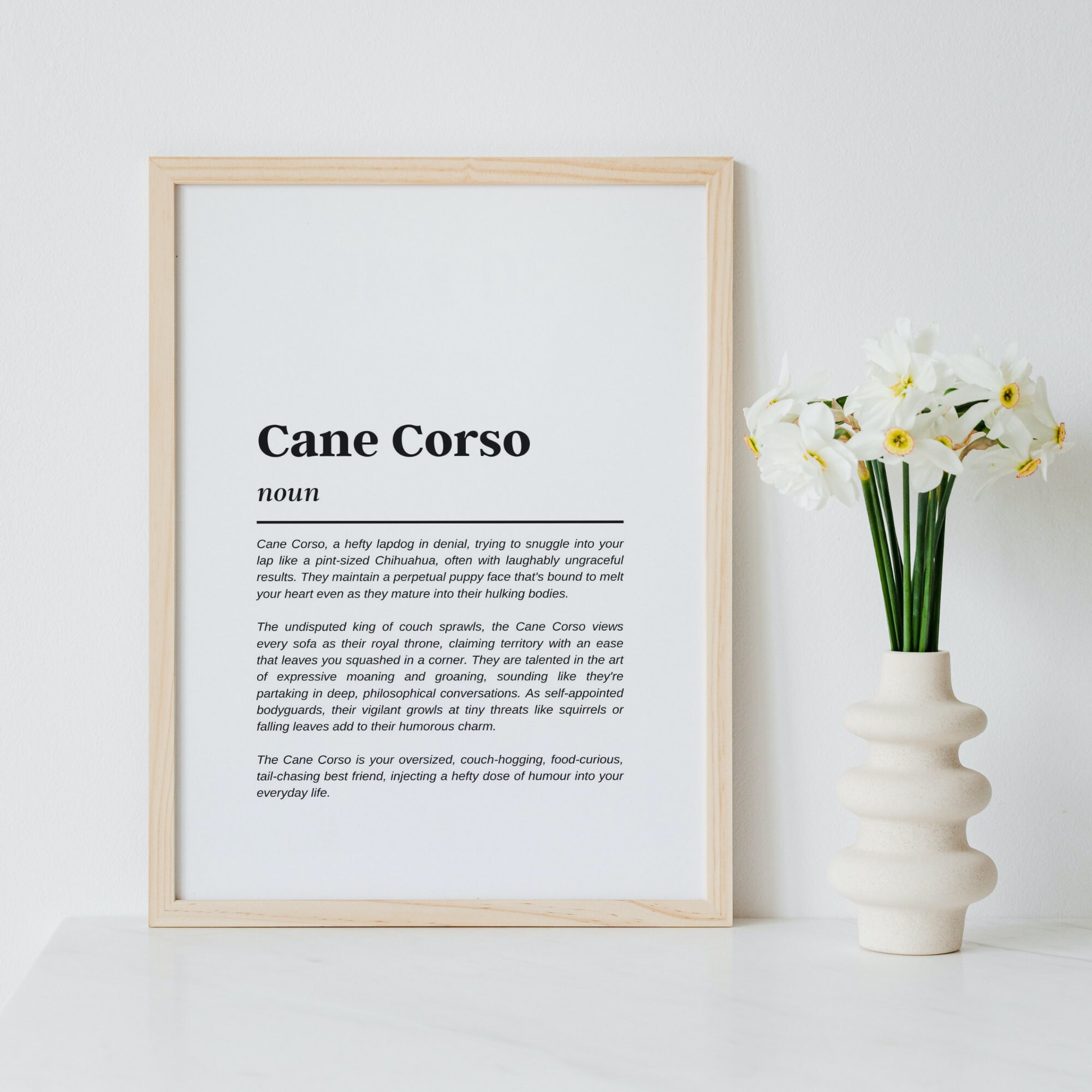 Cane Corso, Cane Corso Funny Definition Print, Cane Corso Dog, Italian ...