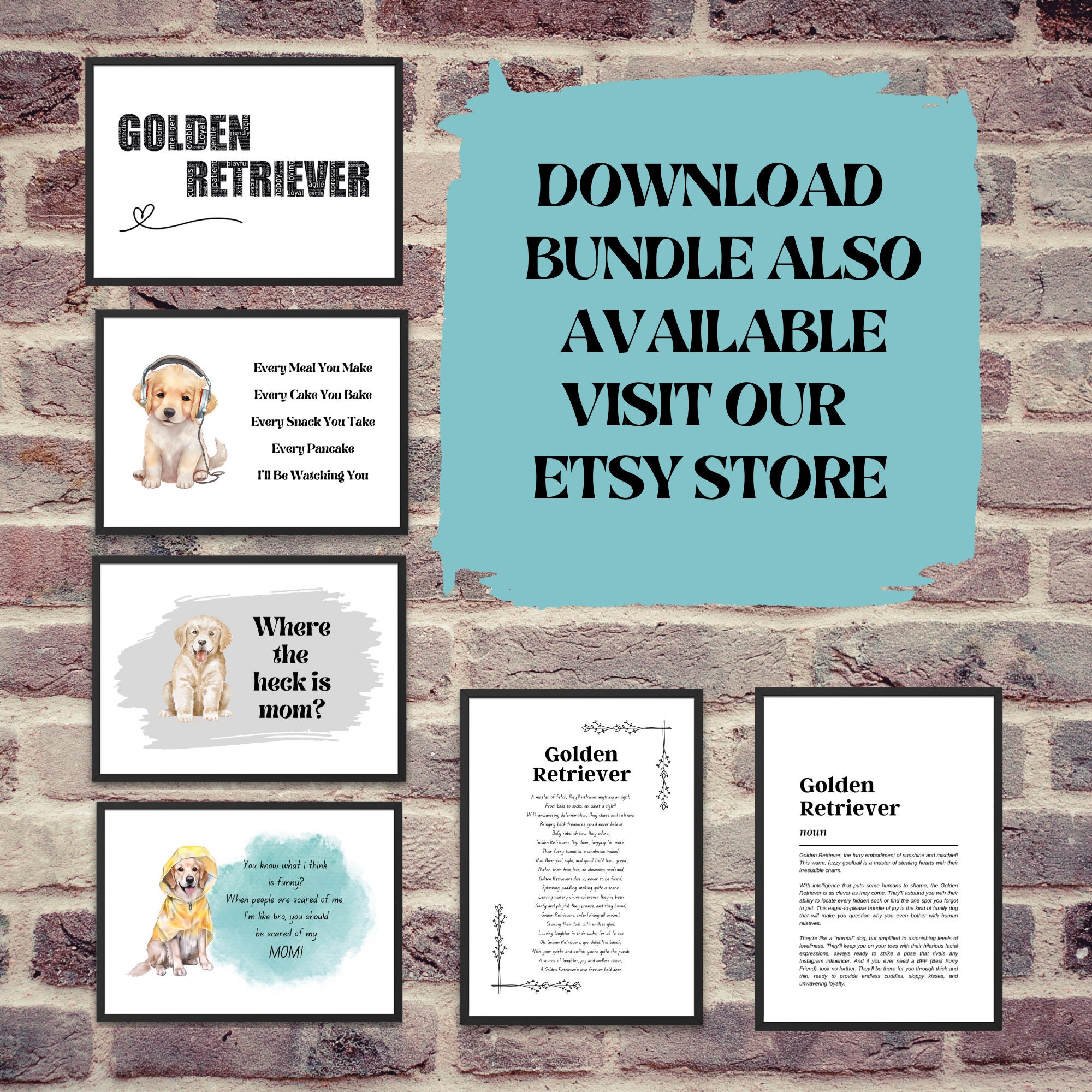 Golden Retriever, Golden Retriever Download Bundle, Retriever, Golden ...