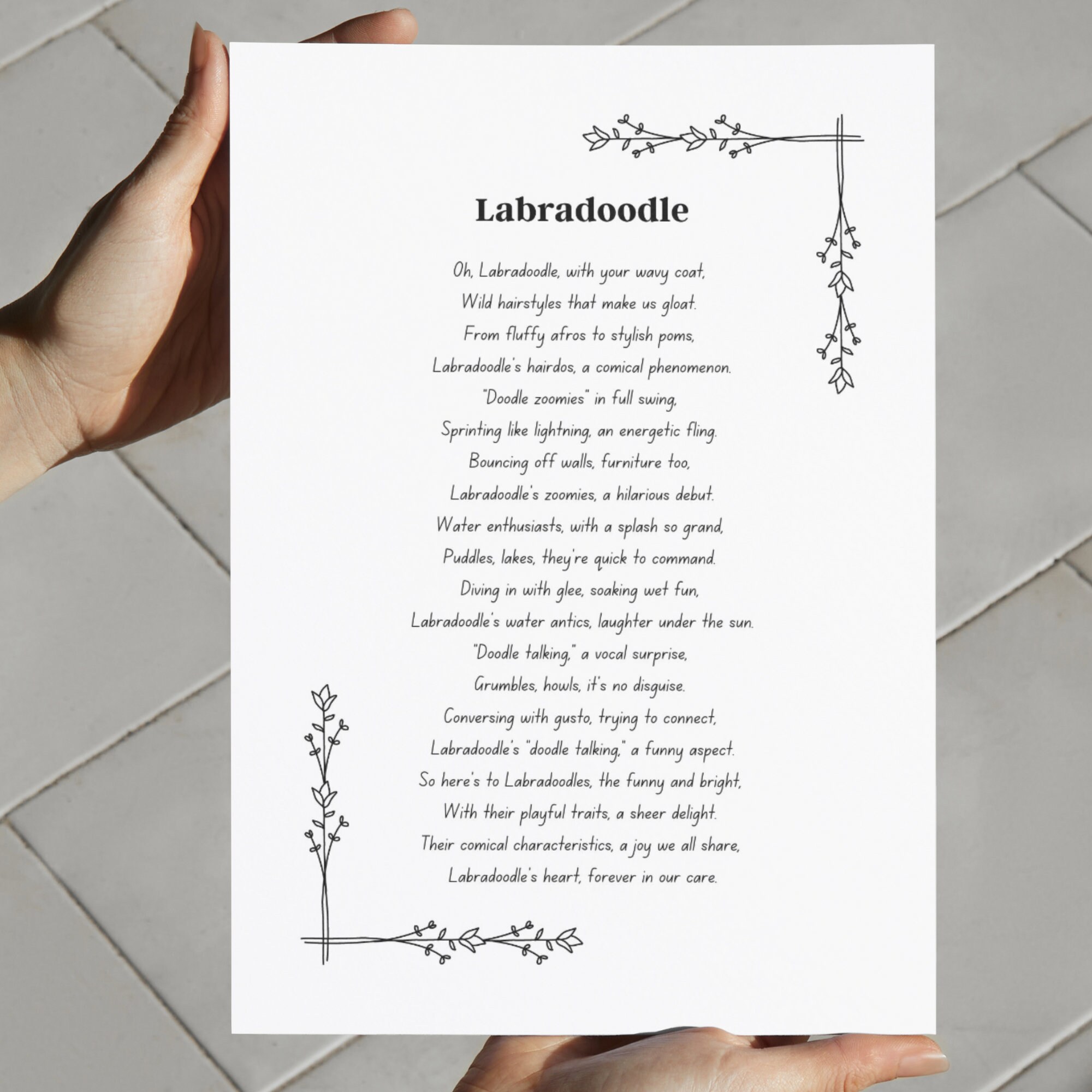 Labradoodle, Labradoodle Funny Poem Print, Labradoodles, Labradoodle ...