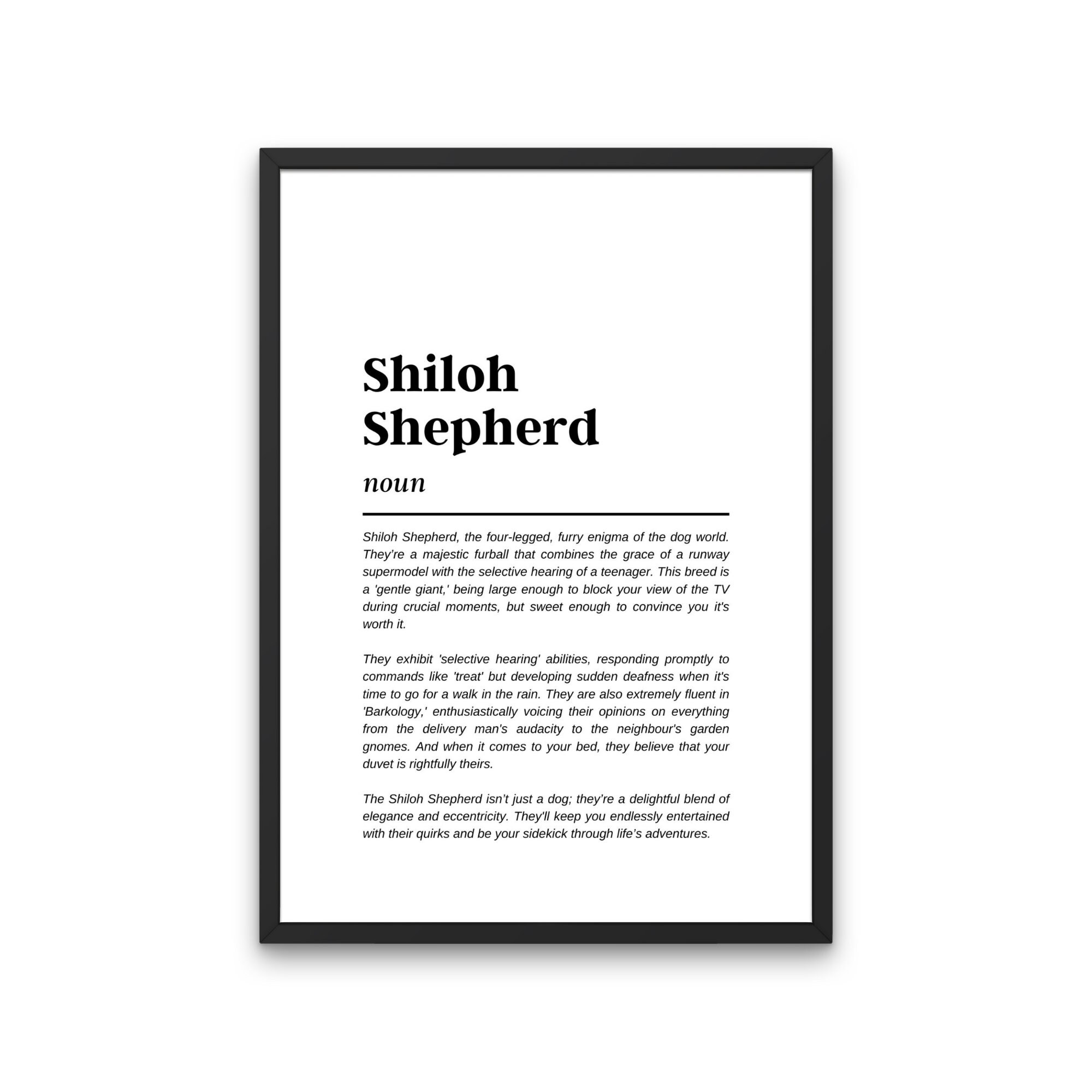 Shiloh Shepherd Shiloh Shepherd Funny Definition Print - Etsy