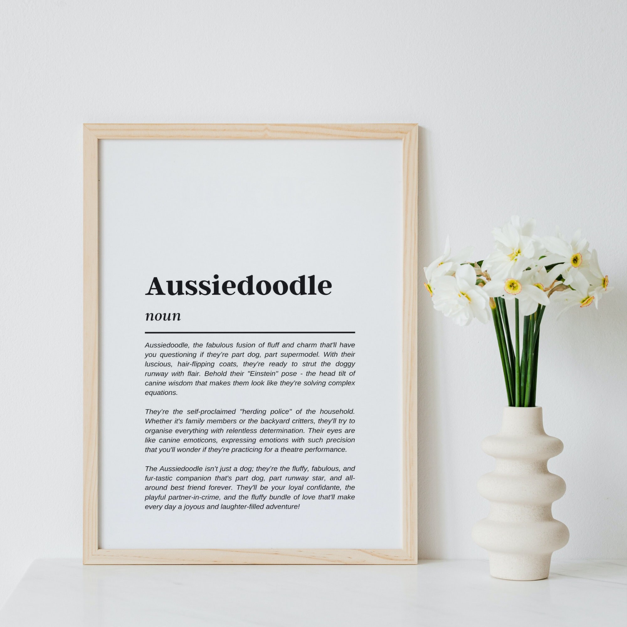 Aussiedoodle, Aussiedoodle Funny Definition Print, Aussie Doodle ...