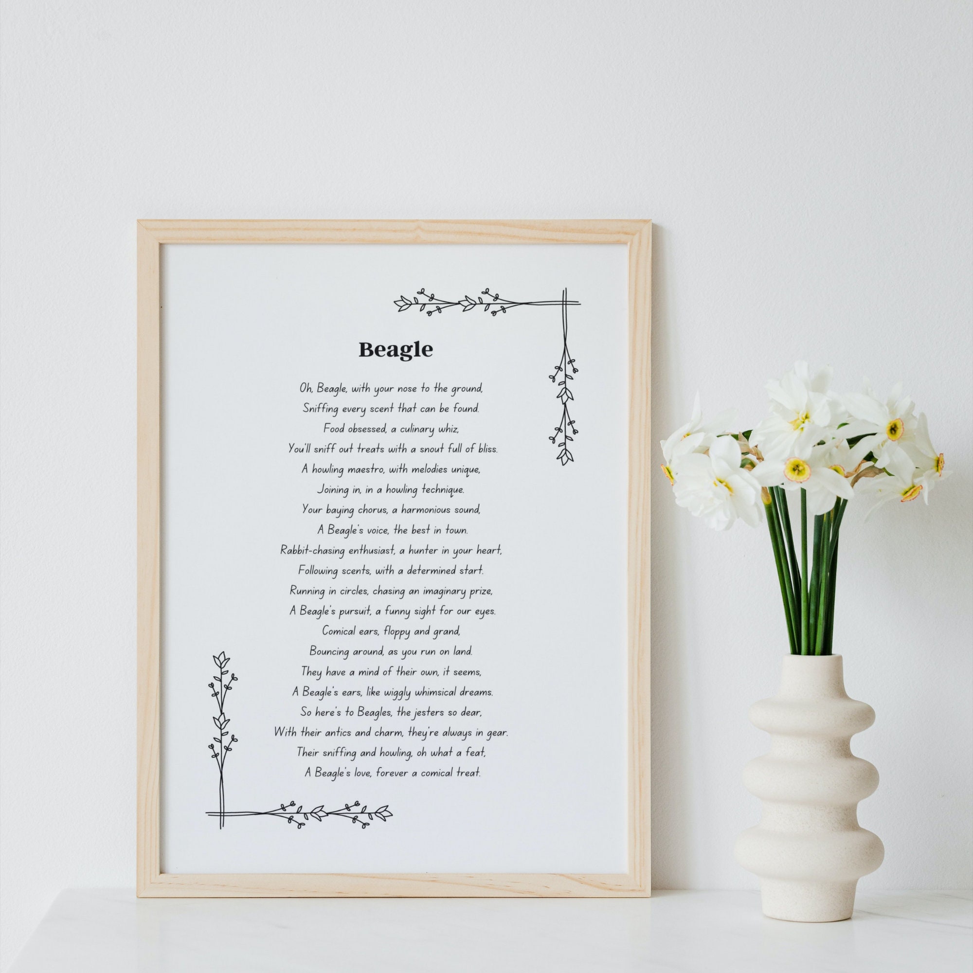 Beagle, Beagle Funny Poem Print, Beagle Dad Gift, Beagle Mom Gift, Gift ...