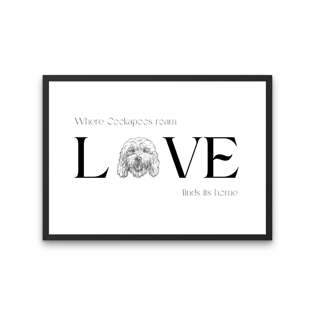 Cockapoo, Cockapoo Love Print, Dog Mom Gift, Gift for Dog Lovers ...