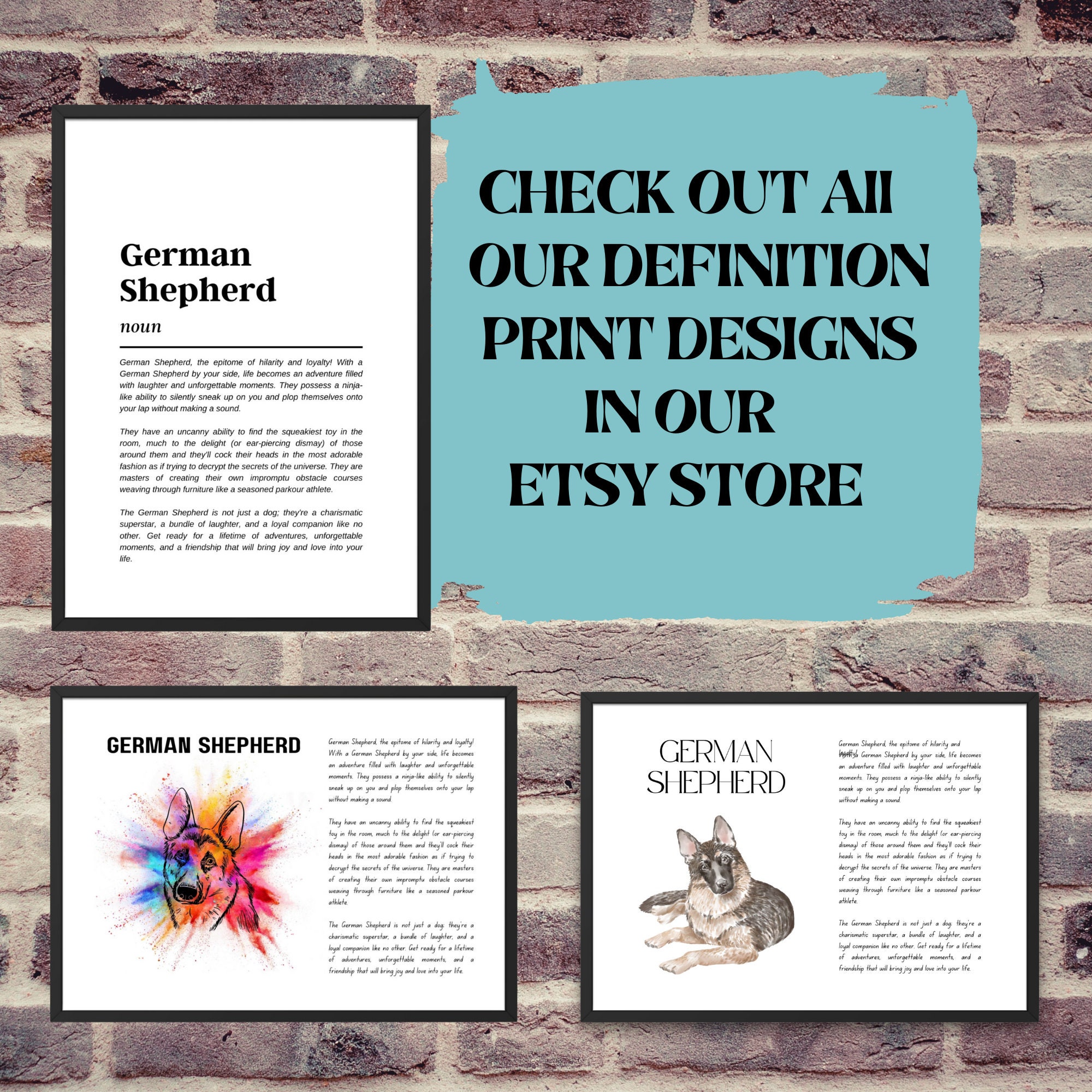 German Shepherd, German Shepherd Funny Poem Print, Digital Download ...