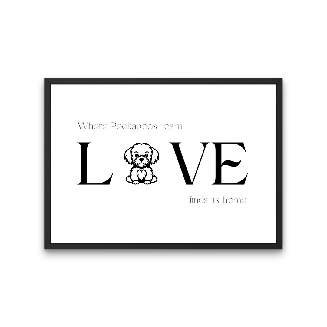 Peekapoo, Peekapoo Love Print, Digital Download, Peekapoo Dog, Peekapoo ...