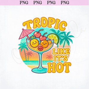 Tropic Like Its Hot Png, Palm Trees Funny Beach Summer Vacation ...