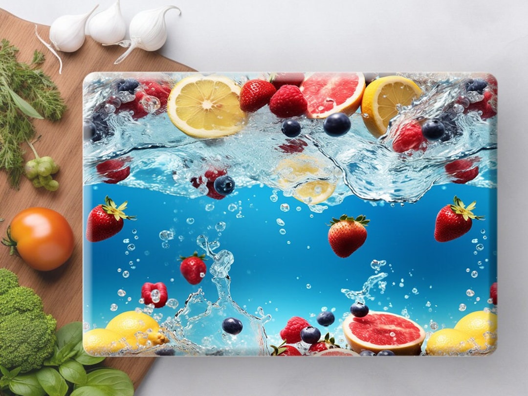 Water Fruits Cutting Board PNG, Strawberry Cutting Board Template ...