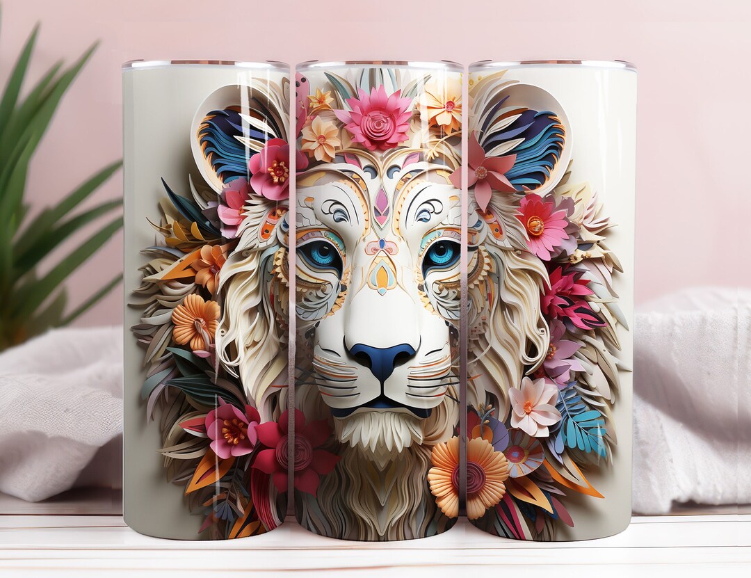 3D Leo Zodiac 20oz Tumbler Sublimation Wrap, Straight and Tapered ...