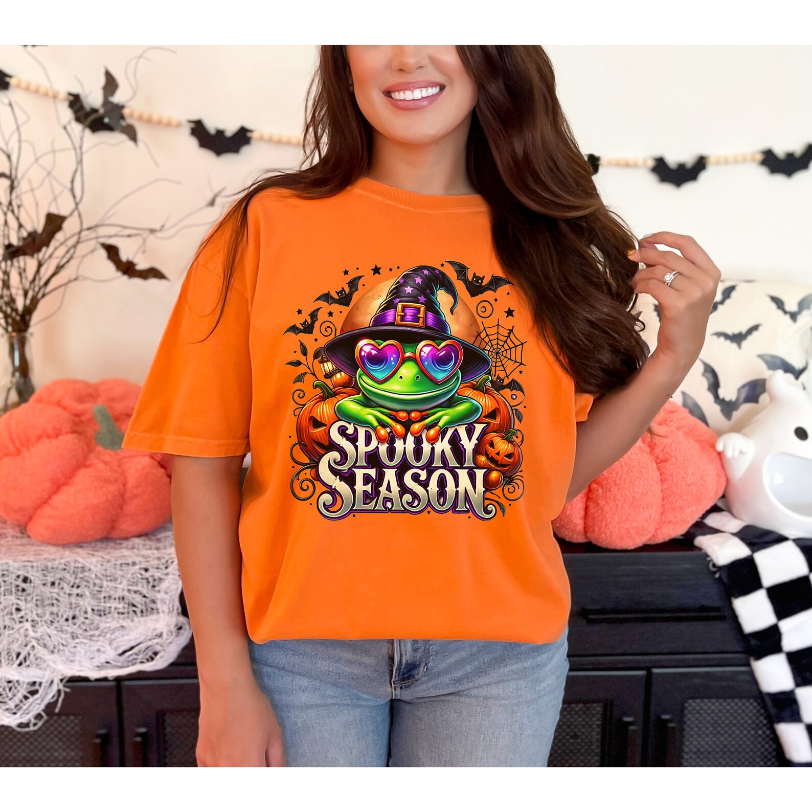 Spooky Season Frog Png, Retro Halloween Png, Spooky Vibes Png ...
