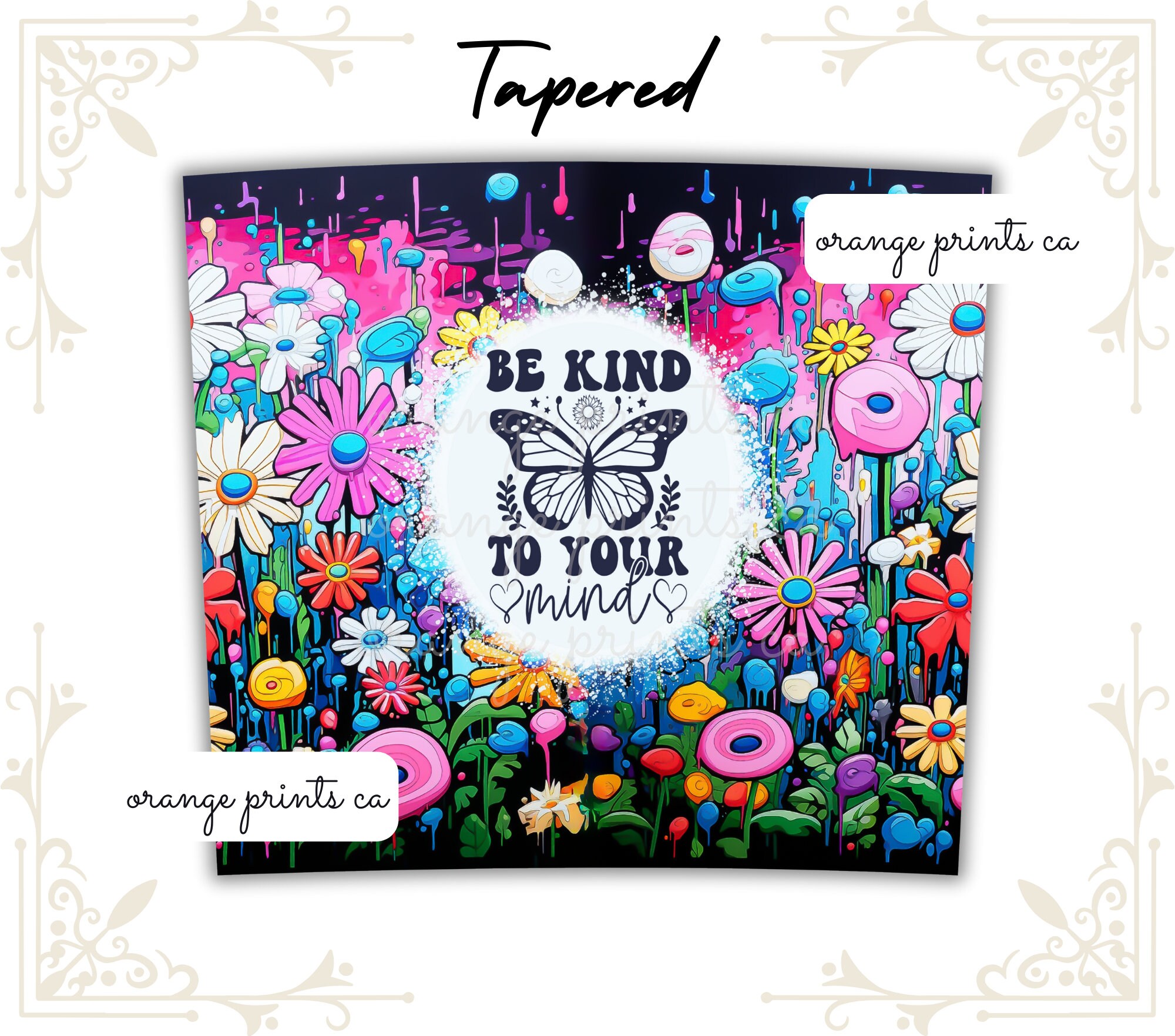 Be Kind to Your Mind 20oz Skinny Tumbler Wrap, Mental Health Tumbler ...