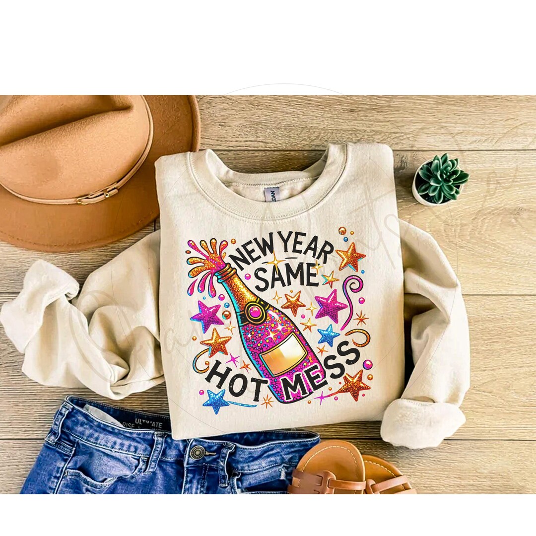 New Year Hot Mess PNG, Funny Drinking Png, Sparkling Wine Png, Alcohol ...