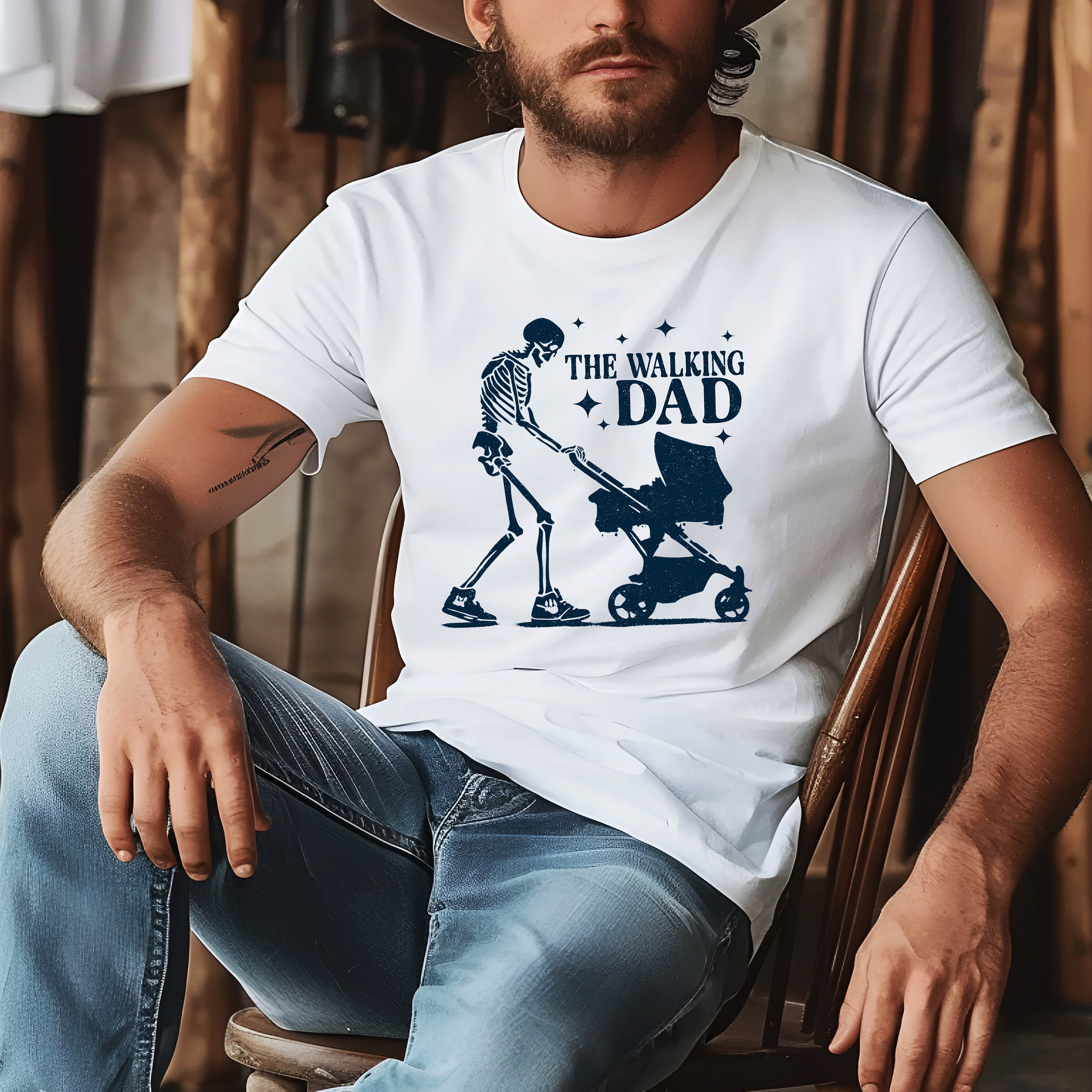 Dad Jokes Png, the Walking Dad Skeleton Funny Sublimation Design ...