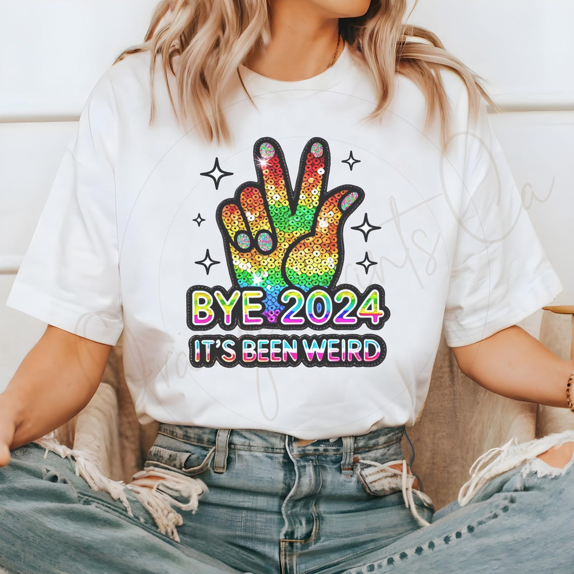 Bye 2024 It's Been Weird PNG, Glitter New Year Png, Peace Out Png ...