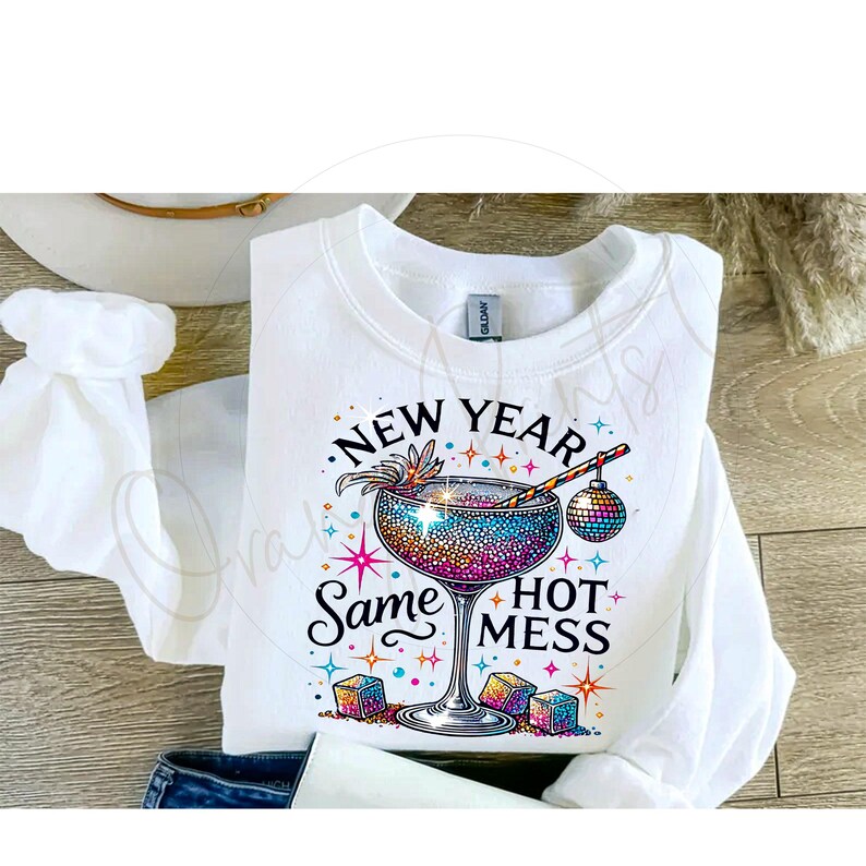New Year Hot Mess PNG, Funny Drinking Martini Png, Alcohol New Year ...