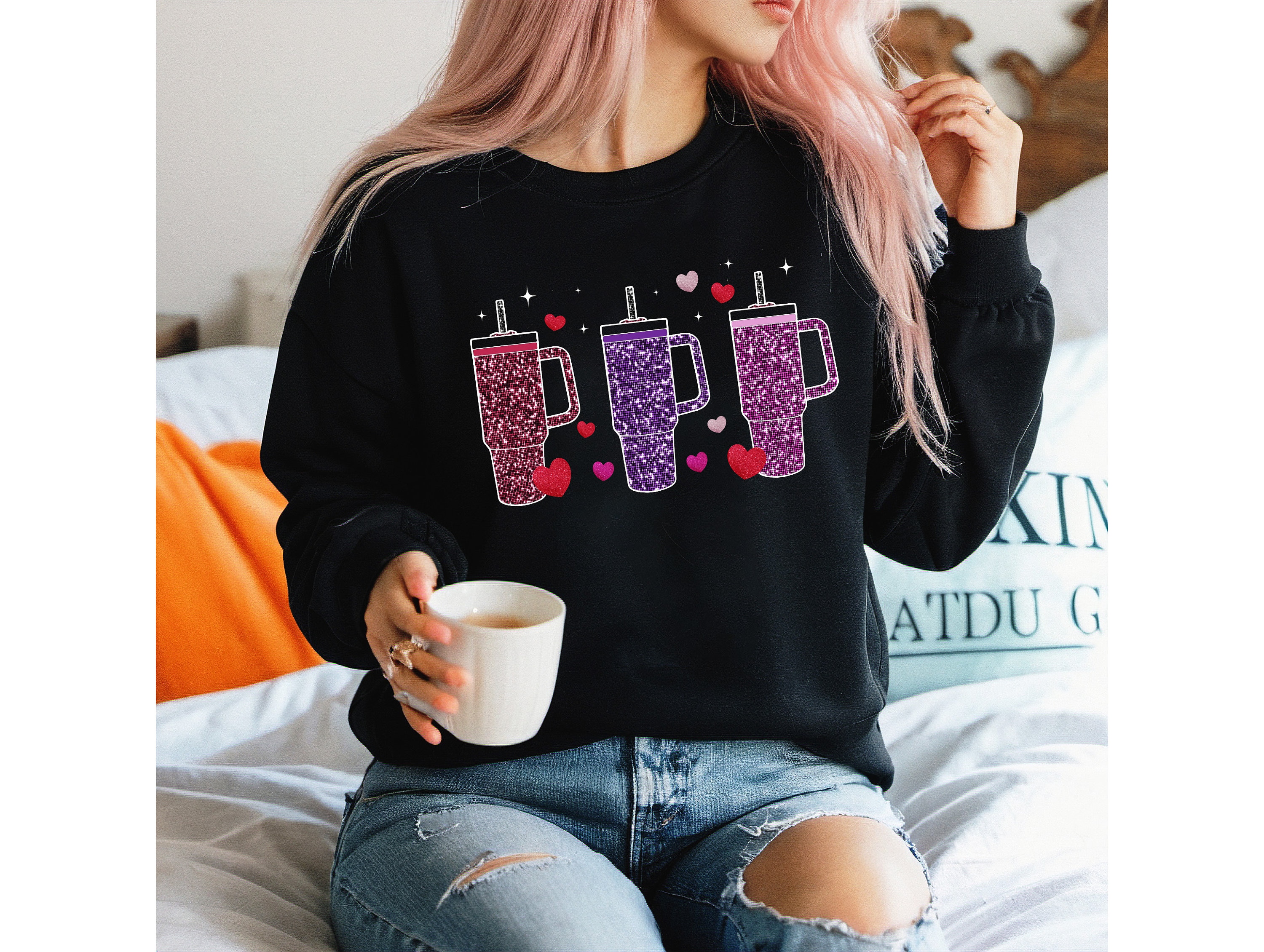 Obsessive Cup Disorder PNG, Glitter Stanley Png, Cup Lover Sweatshirt ...