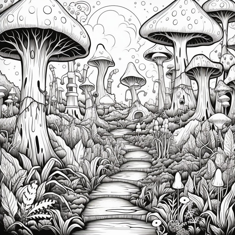 Enchanted Forest Realms Colouring Book: Fantasy Coloring Book ...