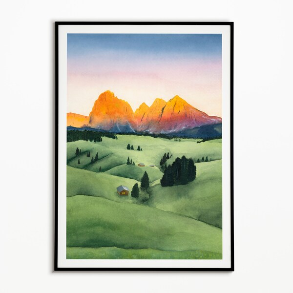 Alpenglow Painting - Etsy