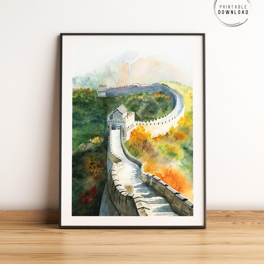 Great Wall of China Printable Poster, China Travel Wall Art, Ancient ...