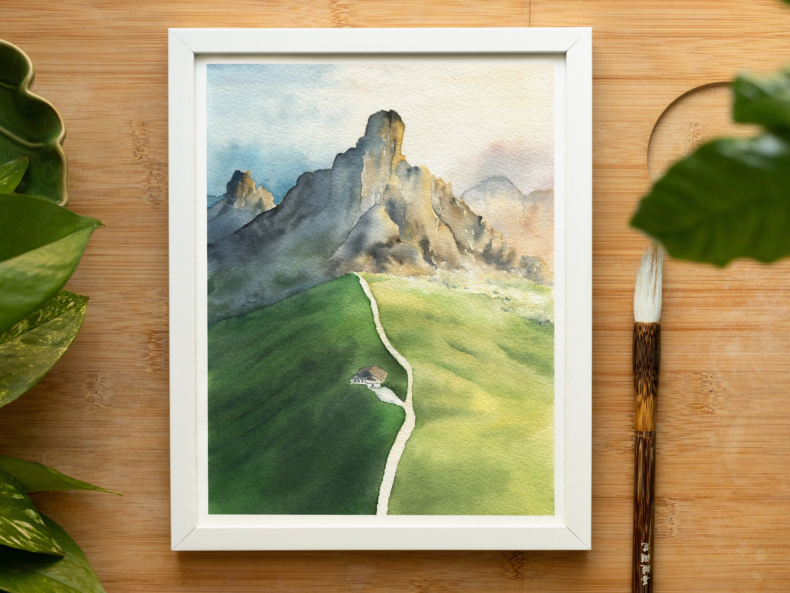 Italy Painting, Italian Dolomites, Passo Giau, Mountain Wall Art ...