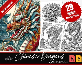chinese dragon coloring pages for adults