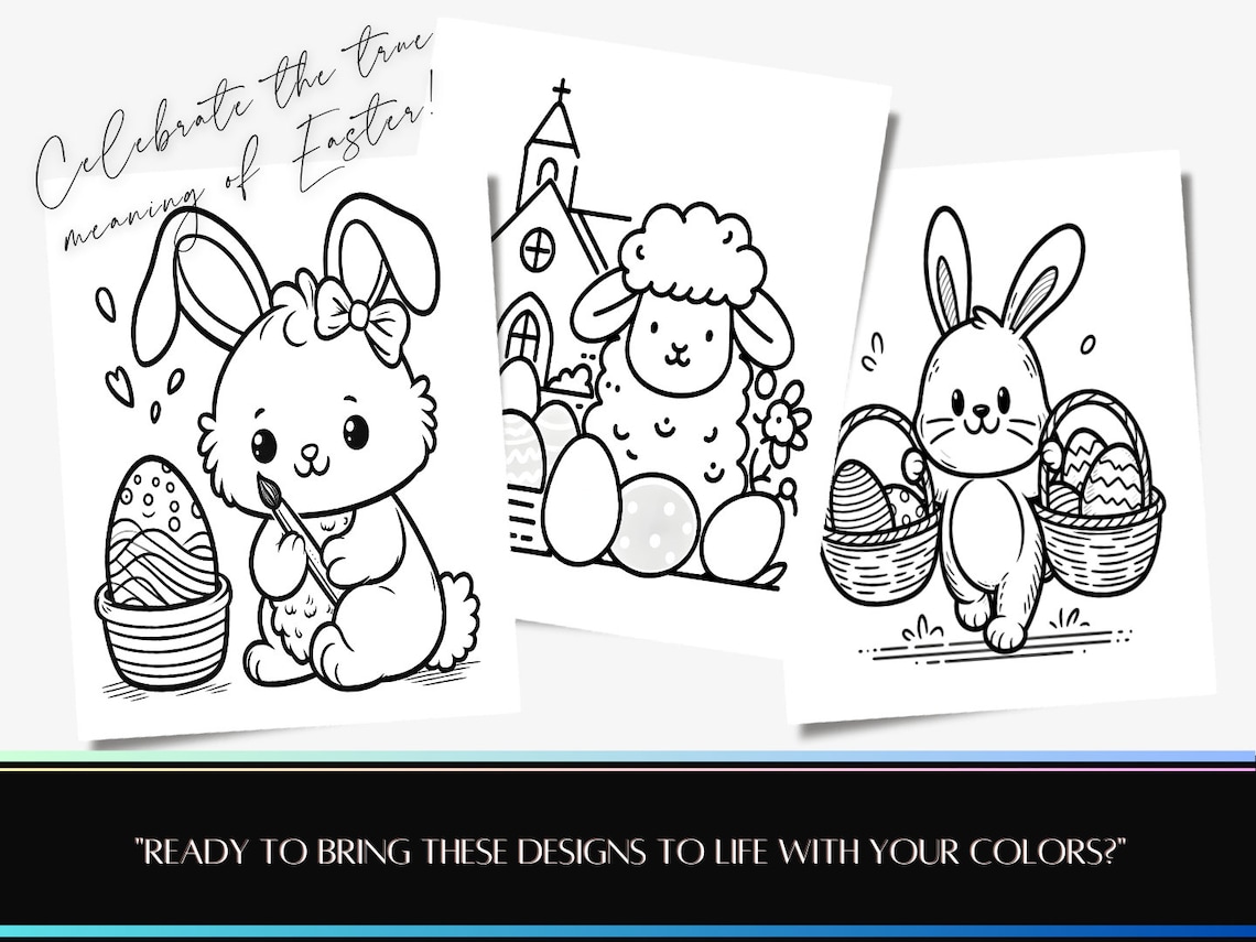 39 Easter Coloring Page | Coloring Book | Simple Cute Coloring ...