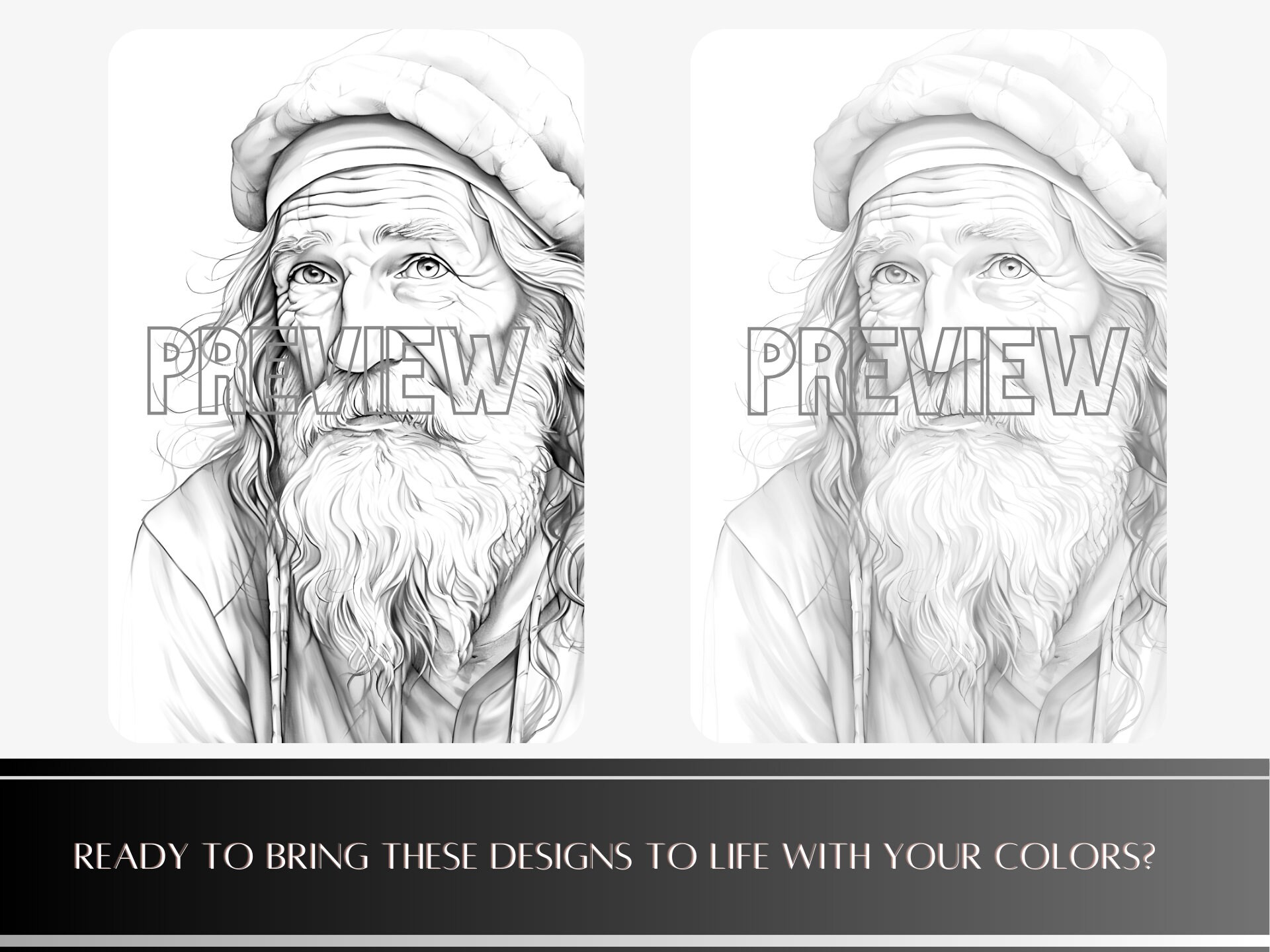 4 Color Effects Coloring Pages Adult Coloring Digital Download PDF ...