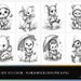 Cute Animals Coloring Book | Puddle Pals Grayscale Art (printable PDF ...
