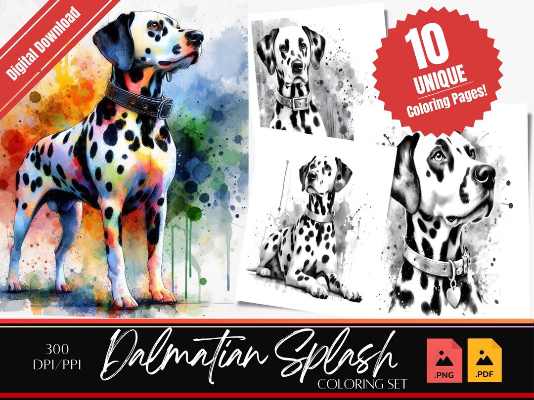 10 Dalmatian Coloring Pages | Coloring Page for Adults and Kids ...